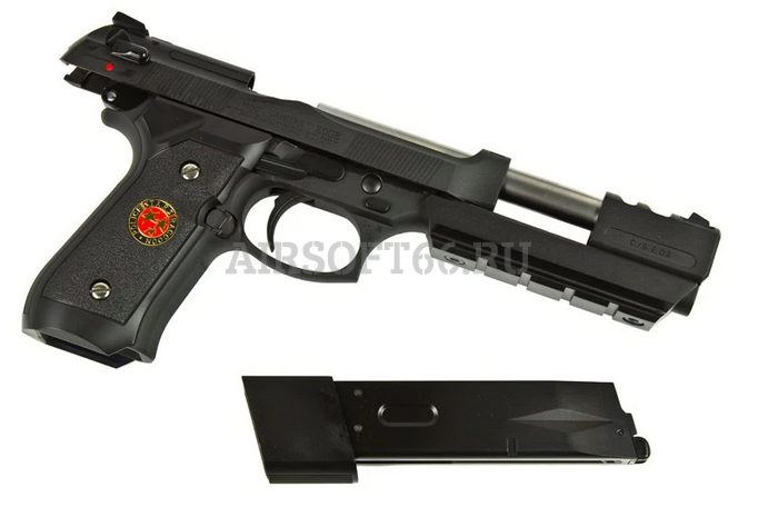 Страйкбольный пистолет WE BERETTA M92F Samurai Edge Extended/Black grip ...